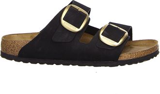 Birkenstock Damen Pantolette Arizona Big Buckle Nubukleder schmal