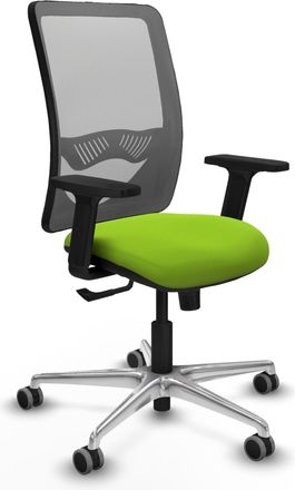 Piqueras y Crespo Verstellbarer Schreibtischstuhl Zulema mit 2D-Armen, h&ouml;henverstellbare Lendenwirbelst&uuml;tze, ausgestattet mit 3 Positionen und Schneidschaum, Grau/Pista