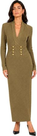 Balmain Femme, Robes, Vert, Taille: 40 FR Knitted Robes