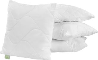 Dreamstar Kissenschlacht 4er Set Sofakissen und Kopfkissen mit Faserfüllung |Verschiedene Bezüge | waschbar 95 Grad | Allergiker geeignet | 100% Mikrofaser | Ök