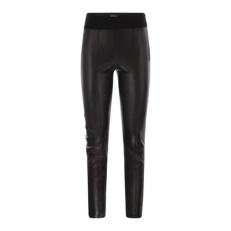 Brunello Cucinelli Stretch Nappa Lederleggings - - Trousers - Damen - Schwarzk - S