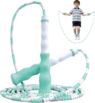 Generic Verbessertes Springseil mit weichen Perlen, verstellbare L&auml;nge, verhedderungsfrei, segmentiertes Springseil, f&uuml;r Damen, Herren und Kinder, h&auml;lt fit, W