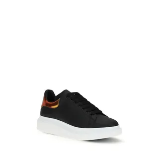 Alexander McQueen Mens Black Calf Leather Bos Taurus Platform Sneakers