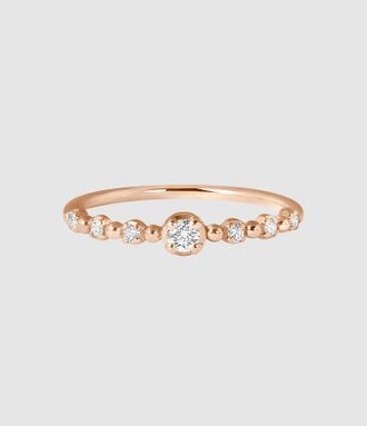 Gigi Clozeau Bague Solitaire Gigi Or Rose Diamants