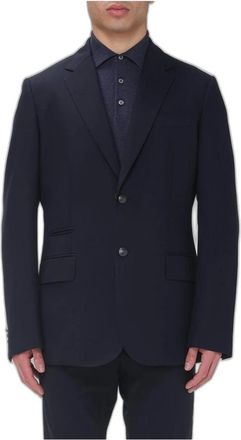 Fay Blazer en laine &agrave; simple boutonnage - Homme - Vestes - Bleu - Taille: XL