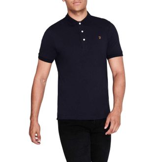 Farah Poloshirt f&uuml;r Herren, Baumwolle, kurz&auml;rmlig (wahres Marienblau)