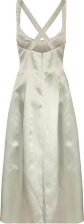 Philosophy di Lorenzo Serafini Satin-Midikleid mit &uuml;berkreuztem R&uuml;ckendesign - - Dresses - Damen - Gr&uuml;n - L