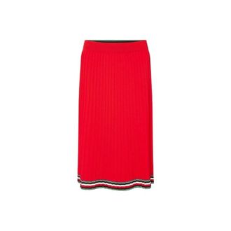 Tommy Hilfiger L&auml;ssiger Plisseemidirock - - Skirts - Damen - Rot - L
