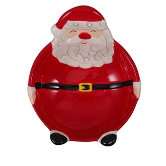 Garneck Weihnachtsschale Santa Claus Keramik Sch&uuml;ssel Candy Bowl F&uuml;r S&uuml;&szlig;igkeiten Kekse Vielseitige Dessert Eisschale Als Geschenk Und Dekoration F&uuml;r Weihnacht