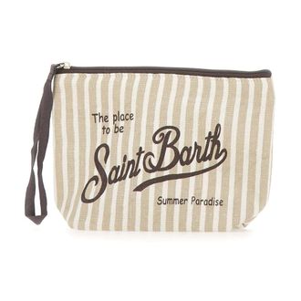 MC2 Saint Barth Femme, Sacs, Beige, Taille: ONE Size Aline Linen Pouch