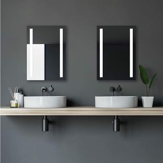 Talos Light Badspiegel mit Beleuchtung - led Badezimmerspiegel 50x70 cm - Wandspiegel mit led Lichtausschnitt, Spiegel mit Lichtfarbe neutralweiß