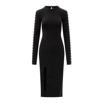 Stella McCartney Studded Knit Fitted Midi Dress - - Dresses - Damen - Schwarzk - S