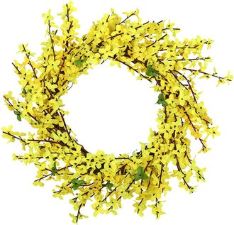 Generic Naroote Dekorativer Winter-Jasmin-Kranz, Wundersch&ouml;nes K&uuml;nstliches Design f&uuml;r den Innen- und Au&szlig;enbereich, Geeignet f&uuml;r Haust&uuml;r, Kamin oder Wohnzimmer