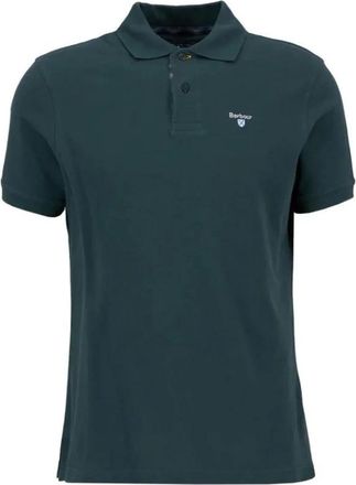 Barbour Homme, Tops, Bleu, Taille: M Polo avec Empi&egrave;cements Tartan en Piqu&eacute;