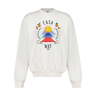 Casablanca Herren, Sweatshirts & Hoodies, Wei&szlig;, XLGr&ouml;&szlig;e