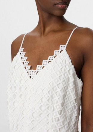 Comma Midikleid Kleid Midi-Kleid aus Spitze mit blickdichtem Futter