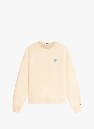 Tommy Hilfiger Sweat droit brod&eacute; en coton m&eacute;lang&eacute;