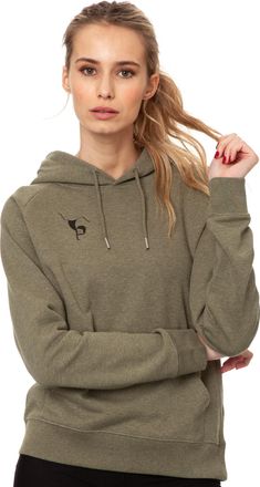 FellHerz Damen Hoodie Balance Handstand-Mädchen Bio, fair, vegan und handbedruckt (DE/NL/SE/PL, Alphanumerisch, XL, Regular, Regular, Heather Khaki)