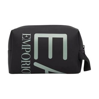 Emporio Armani Kulturtasche mit &uuml;bergro&szlig;em Logo - - Bags - unisex - Schwarzk - ONE SIZE
