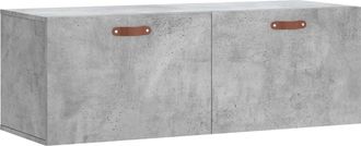 vidaXL Mobile A Parete Grigio Cemento 100x36,5x35 Cm Legno Multistrato - Vidaxl
