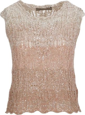 D.exterior Femme, Tops, Rose, Taille: 40 FR Sequin Top