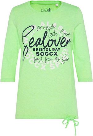 soccx Rundhalsshirt mit Baumwolle