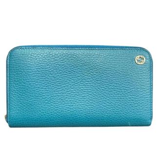 Gucci Portefeuille long en cuir Interlocking G Pre-owned - Femme - Pre-owned - Bleu - Taille: ONE Size