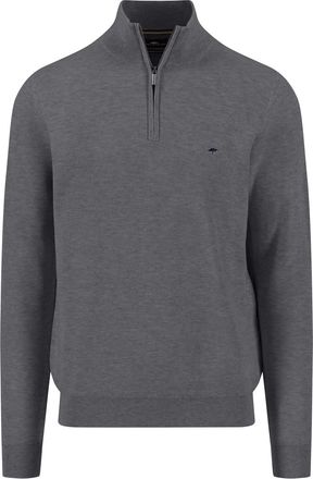 Fynch-Hatton Troyer aus Baumwolle mit Strukturstrick Steel/XL