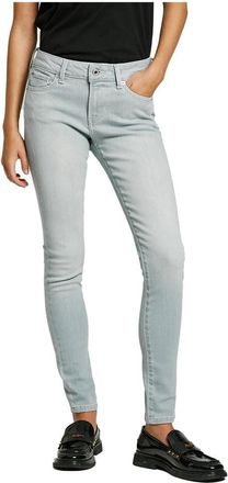 Pepe Jeans London Damen Skinny Jeans LW Soho Jeans, Grau (Denim - UI7), 29W / 30L, Grau (Denim - Ui7), 29 W/30 L
