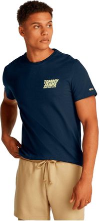 Tommy Jeans Herren TJM Slim Bubble Print SS Tee EXT S/S T-Shirt, Blau, Gr&ouml;&szlig;e S, Blau (Dark Night Navy), S
