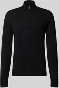 Mc Neal Slim Fit Strickjacke aus Viskose-Mix mit Stehkragen