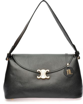 Anna Luchini Schwarz Rindsledertasche