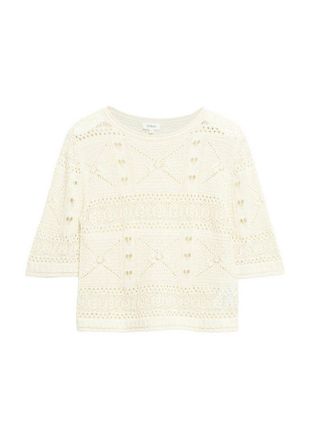 s.Oliver Kurzarmpullover Strickpullover Ajour-Strickpullover