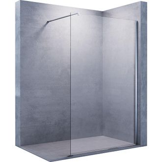 Sonni Walk In Dusche Duschwand Duschabtrennung Duschkabine 8mm Nanobeschichtung esg Klarglas mit 120cm Stabilisator mit Duschwanne Schwarz 120x200cm - Sonni