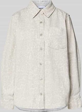Lala Berlin Hemdjacke mit Allover-Animal-Print