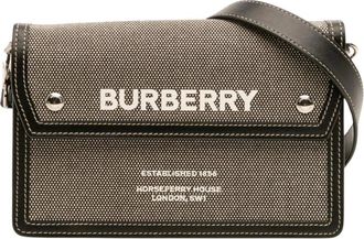 Burberry Sac bandouli&egrave;re Pre-owned en toile - Femme - Pre-owned - Gris - Taille: ONE Size