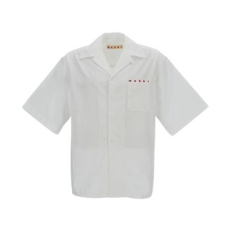 Marni Homme, Chemises, Blanc, Taille: M Short Sleeve Shirt
