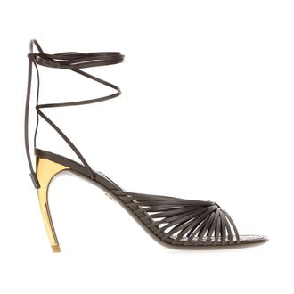 Ferragamo Sandalen mit geschwungenem Absatz - - Shoes - Damen - Braun - 35 1/2 EU