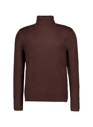 Strellson Herren Rollkragenpullover braun unifarben