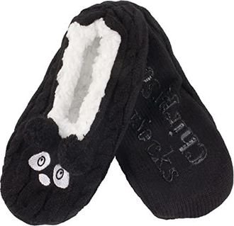 BambooMN Chaussons pour adulte super doux, chauds et confortables avec doublure antid&eacute;rapante, 1 paire de panda, 39/40 EU