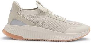 BOSS Hommes TTNM Evo Slon Baskets TTNM Evo avec Tige en Maille et Finitions en Cuir su&eacute;d&eacute;