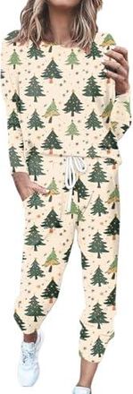 Generico Pyjama 2 pi&egrave;ces &agrave; manches longues doux pour femme, U beige, 3XL