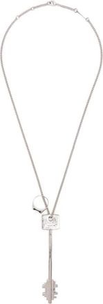 Paco Rabanne Femme, Accessoires, Gris, Taille: ONE Size Pendentif Clé Chaîne Collier