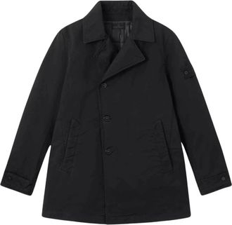Stone Island David-Tc Ghost Pea Coat - Homme - Manteaux - Noir - Taille: 2XL