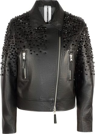 S.W.O.R.D 6.6.44 S.w.o.r.d 6.6.44, Femme, Vestes, Noir, Taille: 44 FR Veste de motard en cuir asym&eacute;trique