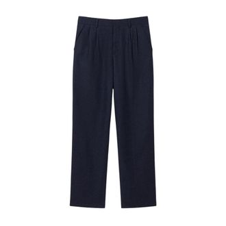Lacoste Strukturierte Woll-Schneiderei-Hose - - Trousers - Herren - Blau - M
