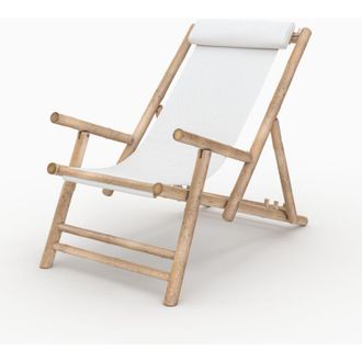 Rendez-Vous D&eacute;co Chilienne en bambou et toile blanche - VADELLA