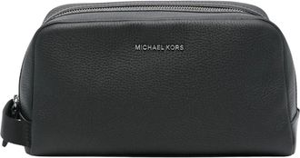 Michael Kors Trousse de voyage Hudson en cuir grain&eacute; - Homme - Sacs - Noir - Taille: ONE Size