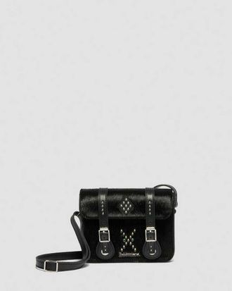 Dr. Martens Hair On & Kiev Leder Umh&auml;ngetasche 18 Cm in Schwarz