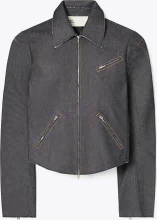 Tory Burch Damen Bikerjacke aus Denim